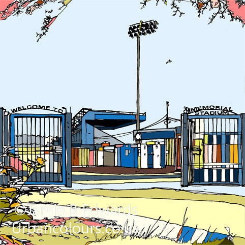 Memorial Ground Print | Bristol Rovers Print | Bristol Rovers Gift ...