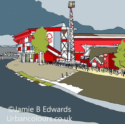 The City Ground Print | Nottingham Forest Print | Nottingham Forest ...